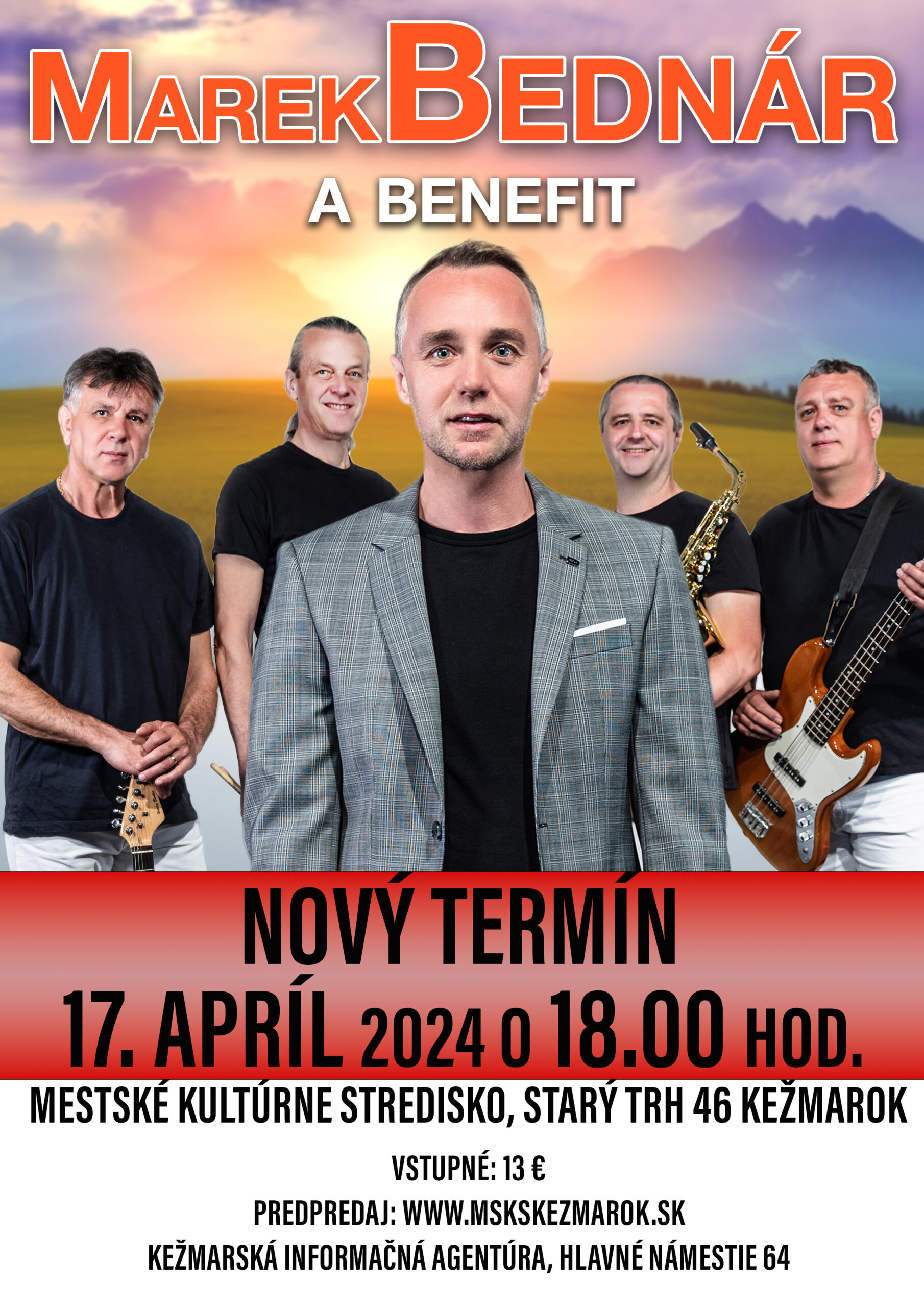 Marek Bednár a skupina Benefit | Kežmarok